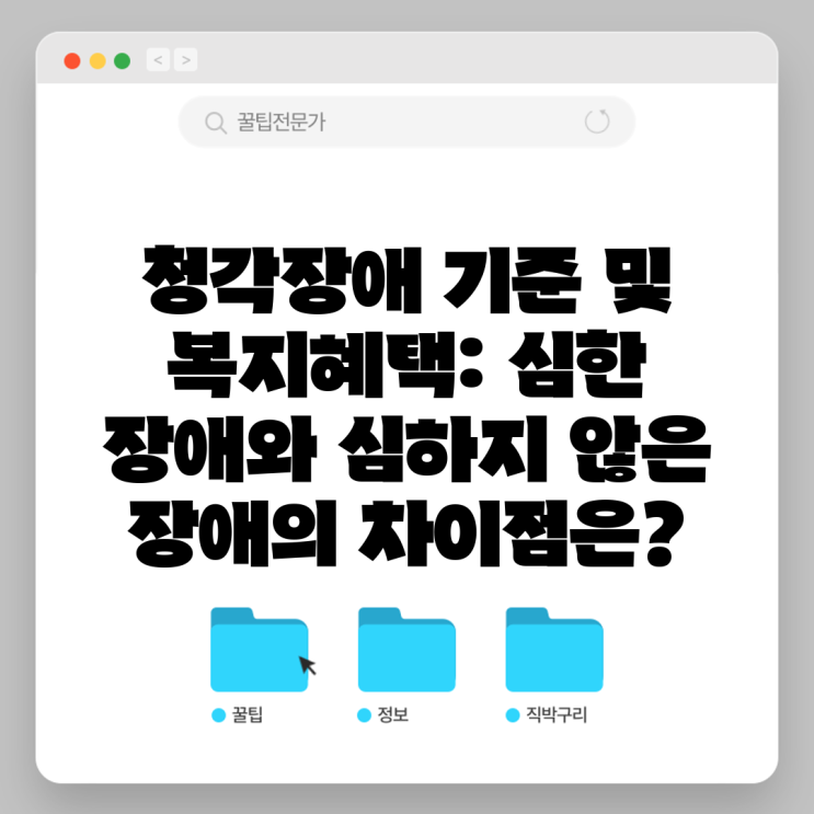 청각장애 기준 및 복지혜택 심한 장애와 심하지 않은 장애의 차이점은 네이버 블로그