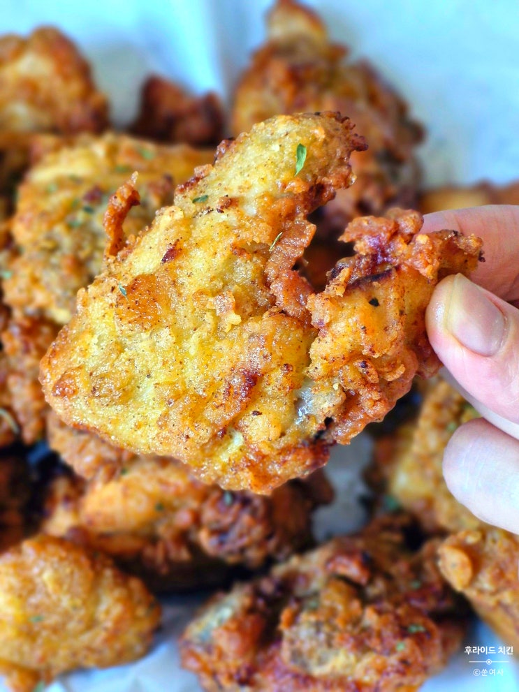 후라이드 치킨 만들기 치킨튀김가루 반죽 만드는법 닭염지 레시피 : 네이버 블로그