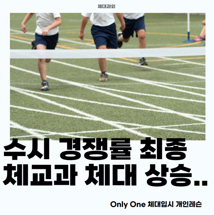 수시 경쟁률 체대 실기전형 인서울 수도권 체육교육과 네이버 블로그