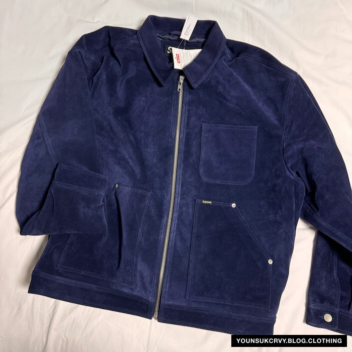 Supreme Suede Work Jacket Blue 24FW : 슈프림 스웨이드 워크 자켓 블루 24FW : 네이버 블로그