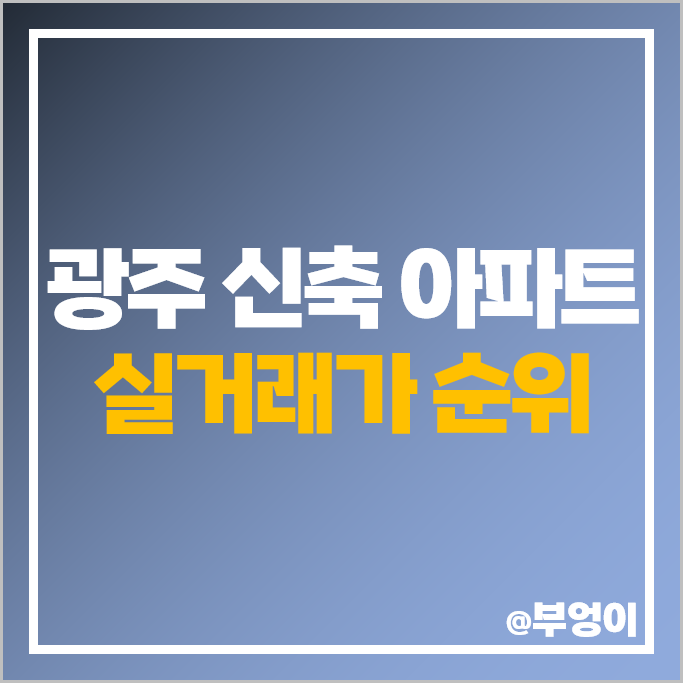 광주 신축 아파트 매매 가격 순위 더샵광주포레스트 힐스테이트 신용더리버 시세 네이버 블로그