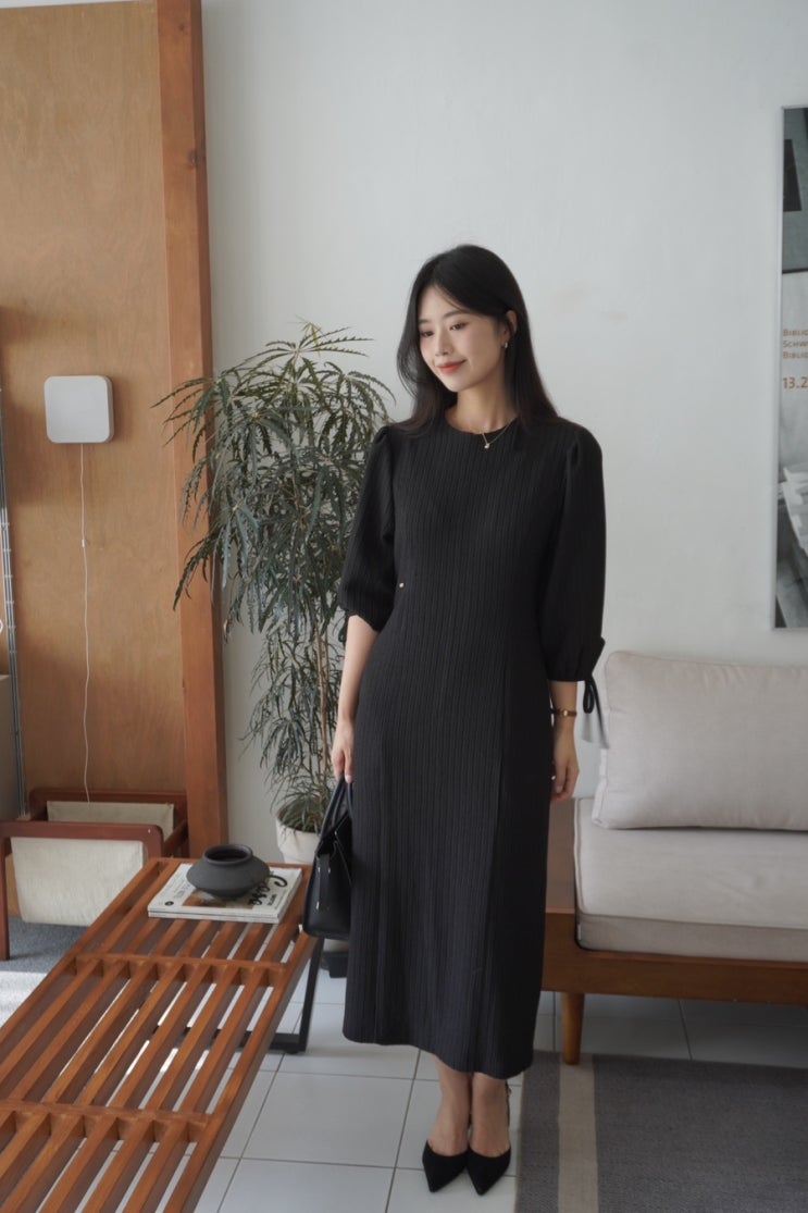 가을 여자 하객룩 어다울 adaul 블랙 하객원피스 추천 : 네이버 블로그