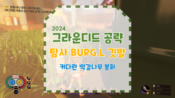 그라운디드 공략 BURGL 깃발 게양 커다란 떡갈나무 : 네이버 블로그