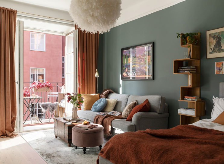 공간분리가벽 주방 거실 가벽 세련된 9평 원룸꾸미기 : 네이버 블로그