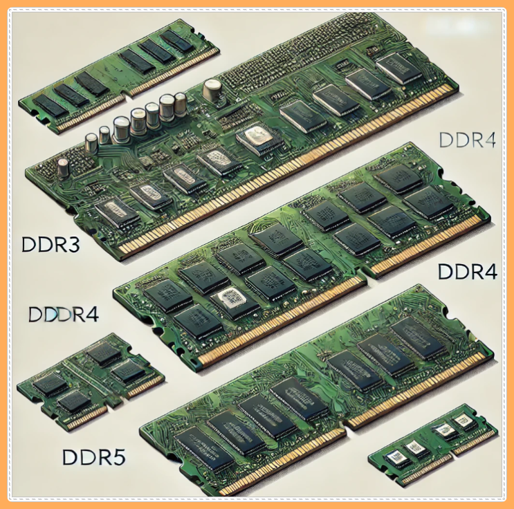 컴퓨터 메모리 RAM 종류 DD3 DDR4 DDR5 램 비교 차이 : 네이버 블로그