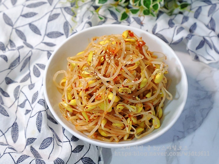 콩나물무침 레시피 빨간콩나물무침 매운콩나물반찬 콩나물삶기 : 네이버 블로그