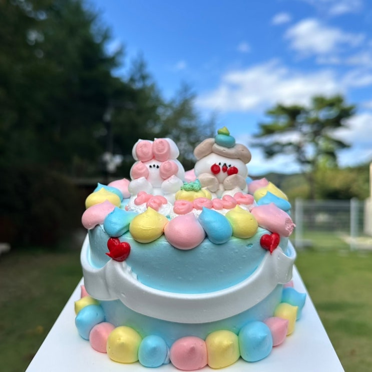 판교 레터링 케이크, 귀여움 한가득 해피베어데이 : 네이버 블로그