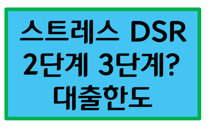 스트레스 DSR 2단계 시행, 대출한도, 적용범위 : 네이버 블로그