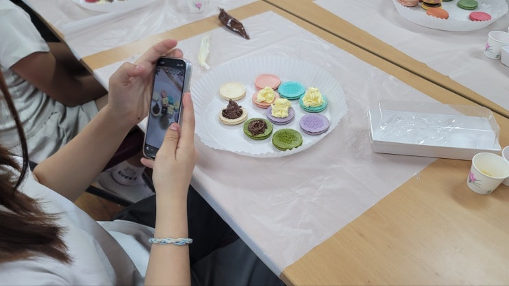 체험누리 광주 학교로 찾아가는 다문화 요리교내체험학습마카롱 만들기 네이버 블로그