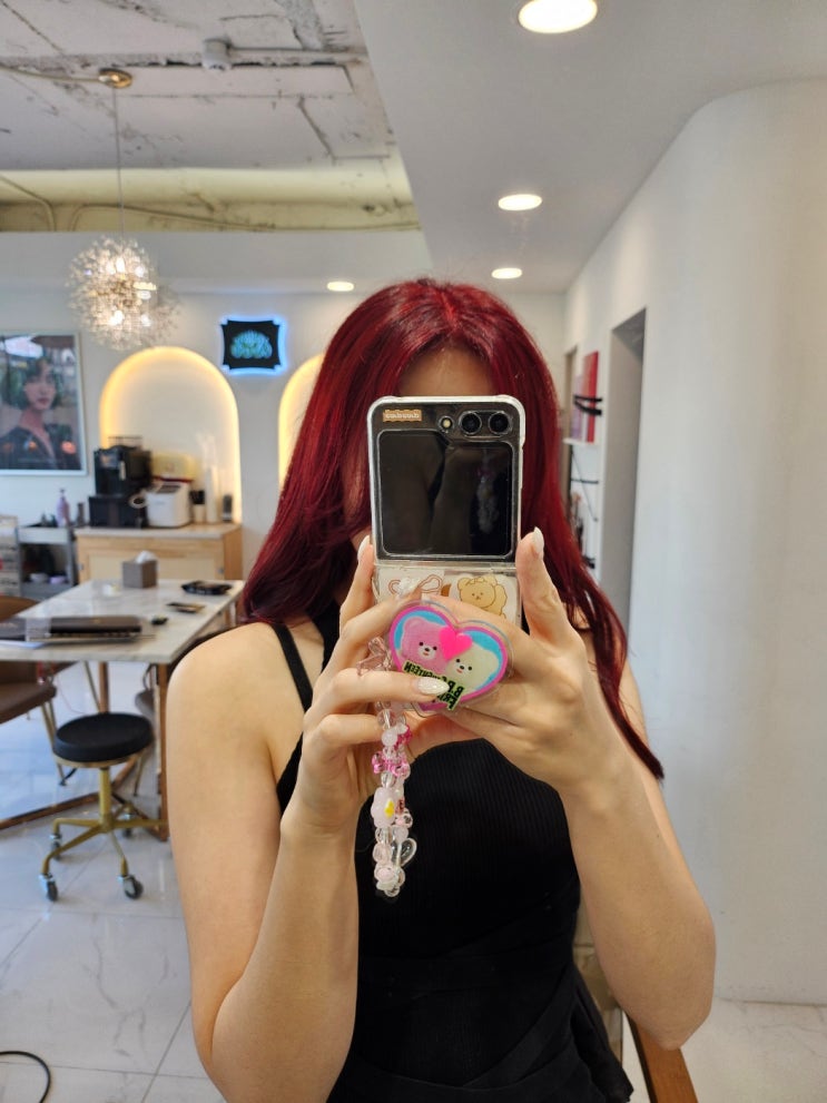 가을머리 색 추천 탈색 없는 레드 빛 제대로 리안헤어 양평동점 가격표 후기 네이버 블로그