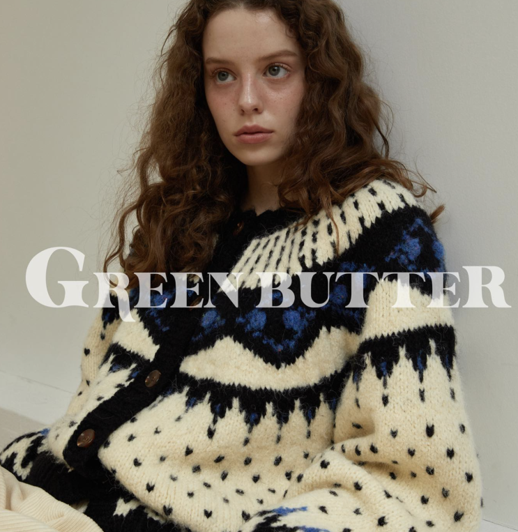 노르딕 니트 가디건 브랜드 그린버터(GREEN BUTTER) 후기 : 네이버 블로그