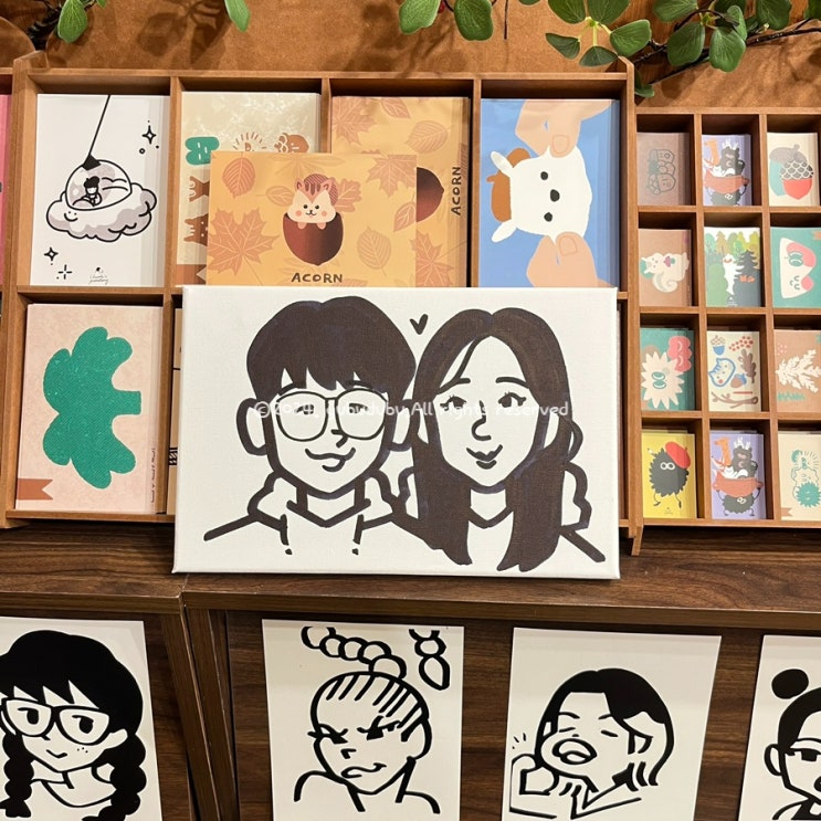 [대학로] 도토리 캐리커쳐 대학로점 커플 캐리커쳐 후기 네이버 블로그