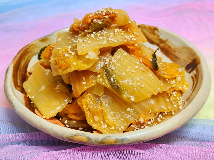집반찬 만들기 씻은김치요리 씻은김치볶음 레시피 들기름 김치볶음 만드는법 네이버 블로그