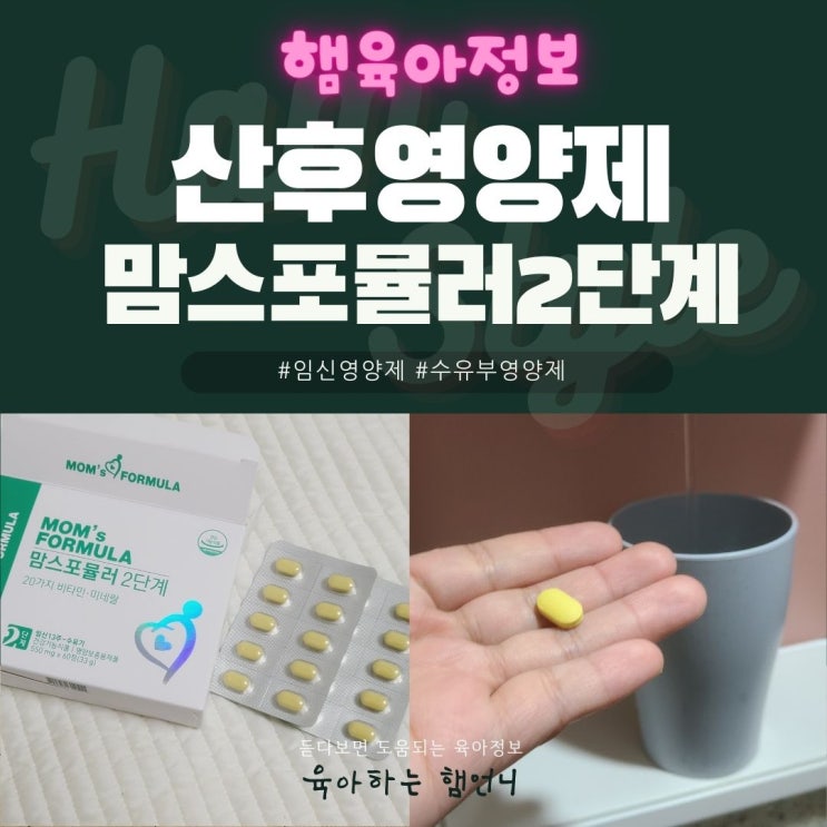 출산후영양제 임산부 산모 수유부 영양제 맘스포뮬러2단계 네이버 블로그