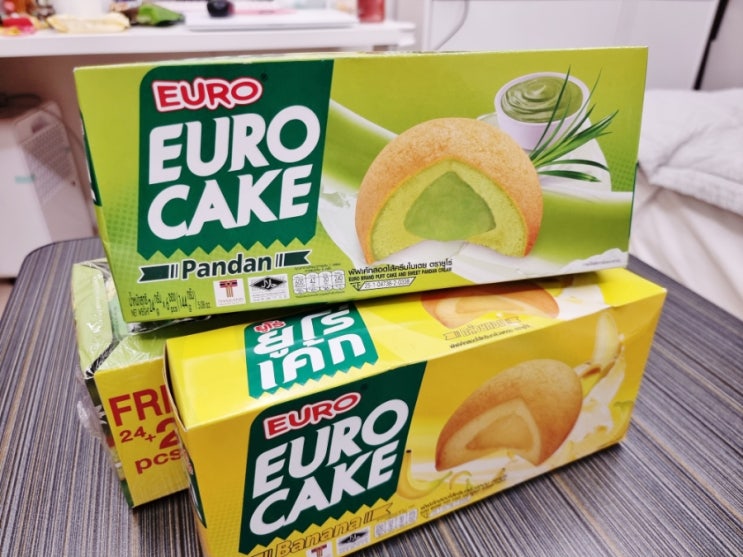 추억의 간식 태국 편의점 유로 케이크 바나나 판단 EURO CAKE ELLSE Pandan : 네이버 블로그