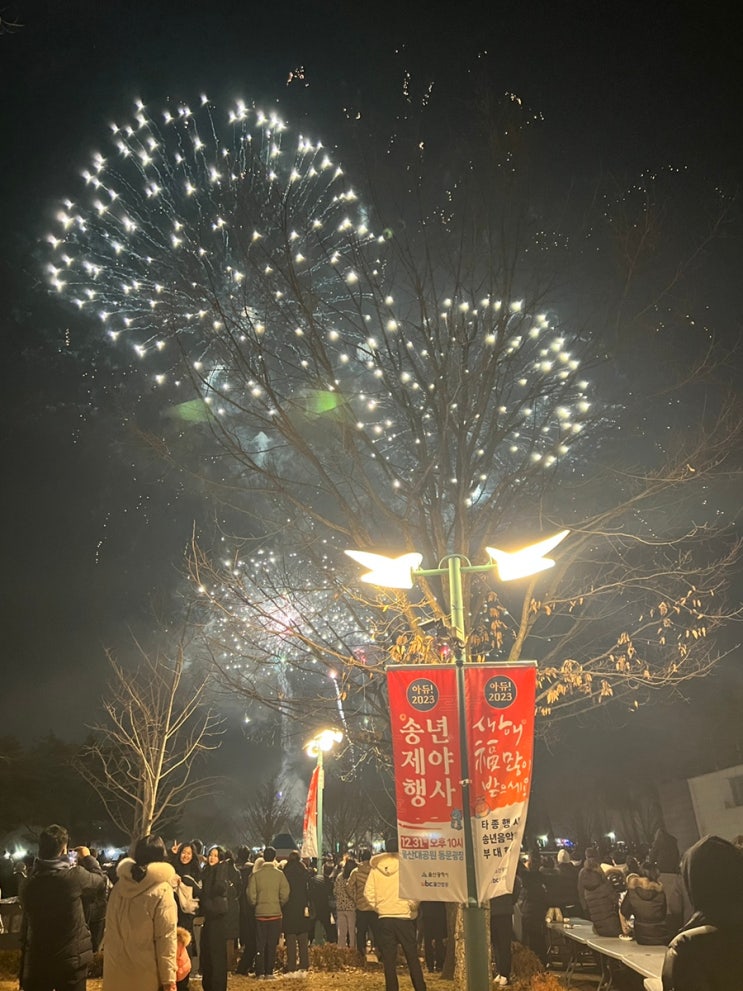2024 울산 대공원 동문 새해 카운트다운 송년 제야 행사 찐후기(따뜻하게 기다리기 가능한 불꽃놀이 스팟/주차/대중교통/행사 ...