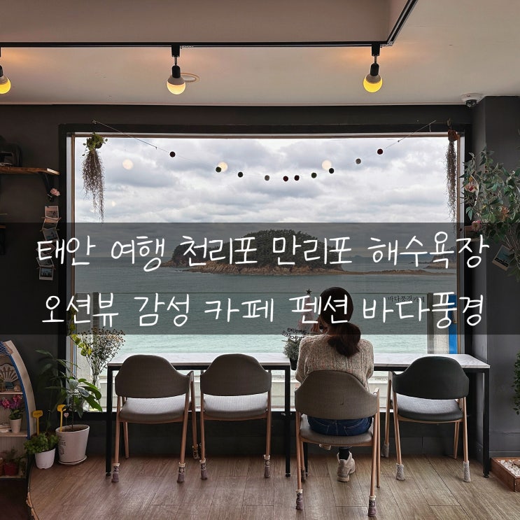 태안 여행 천리포 만리포 해수욕장 오션뷰 애견동반 카페 펜션 바다풍경 네이버 블로그