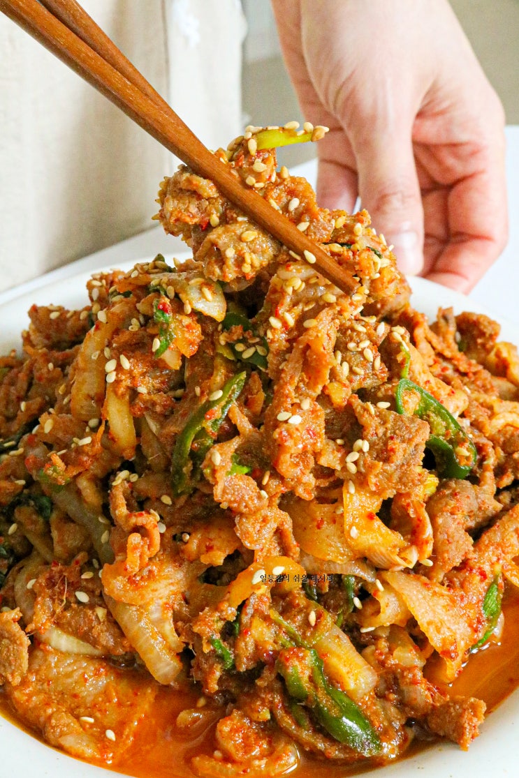 돼지고기 두루치기 레시피 백종원 앞다리살 삼겹살 제육볶음 요리 고추장 불고기 양념 네이버 블로그