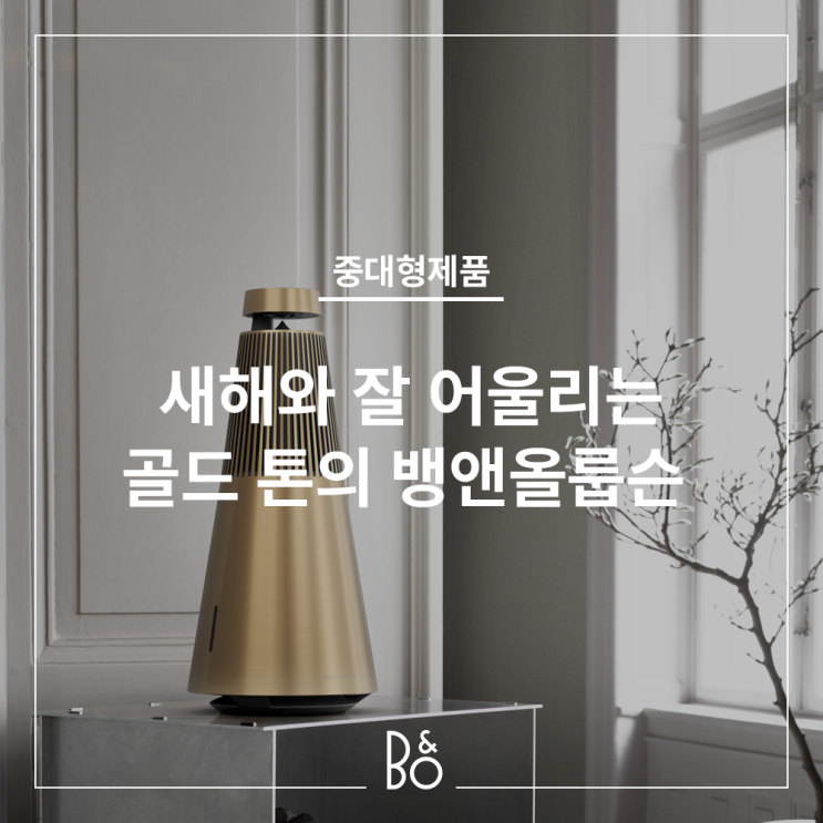 2024년 새해를 빛내 줄 뱅앤올룹슨 골드 톤 홈 스피커 네이버 블로그