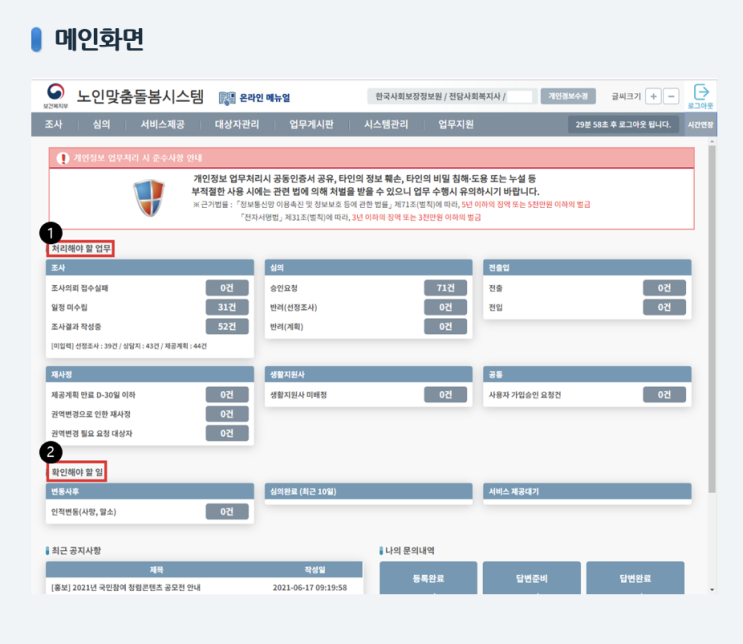 노인맞춤돌봄시스템 사용방법 (https://s-care.mohw.go.kr) : 네이버 블로그