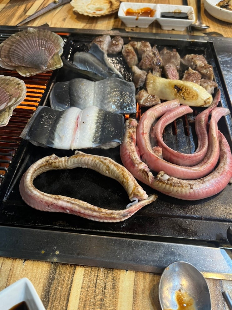 송도맛집 장풍송도장어 무한리필 민물장어 바다장어 꼼장어 맥주 조개 가격 회식 네이버 블로그