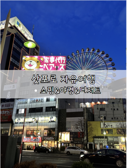 삿포로 야경 백화점 요시다 포터 쇼핑 Jr타워 가는법 입장료 키노토야 에그타르트 디저트 맛집 폴타운 삿포로