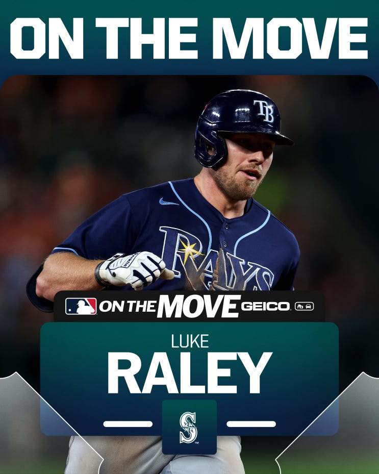 루크 레일리 (Luke Raley)를 영입한 시애틀 매리너스 : 네이버 블로그