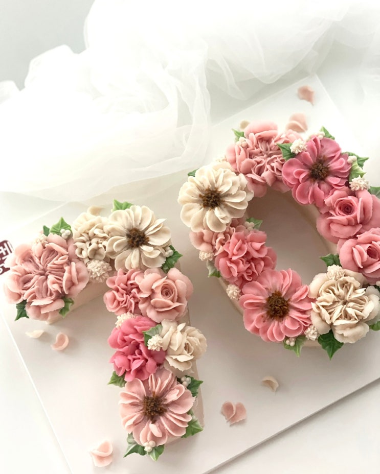 칠순 축하드려요! 70 축하 숫자 생신떡케이크 구월동 예약 :: 떡케옹주 : 네이버 블로그