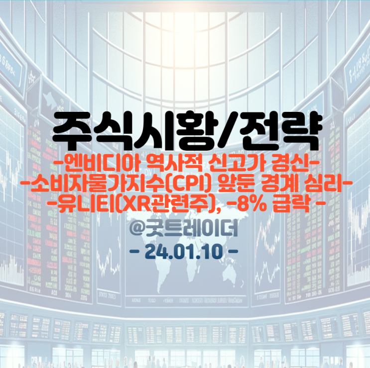 미국증시 Xr관련주 유니티 급락 이유 엔비디아 역사적 신고가 경신 소비자물가지수 발표앞둔 경계감 지속 네이버 블로그