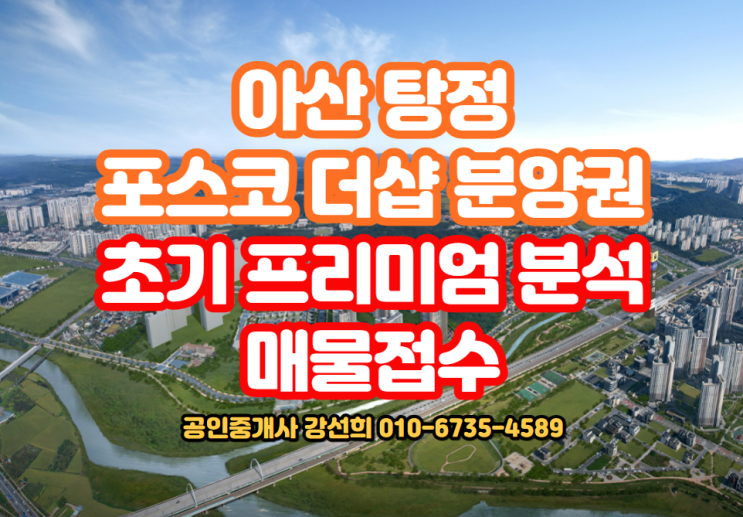 아산 탕정 더샵 인피니티시티 분양권 전매 초기 프리미엄 매물접수 매수상담 네이버 블로그
