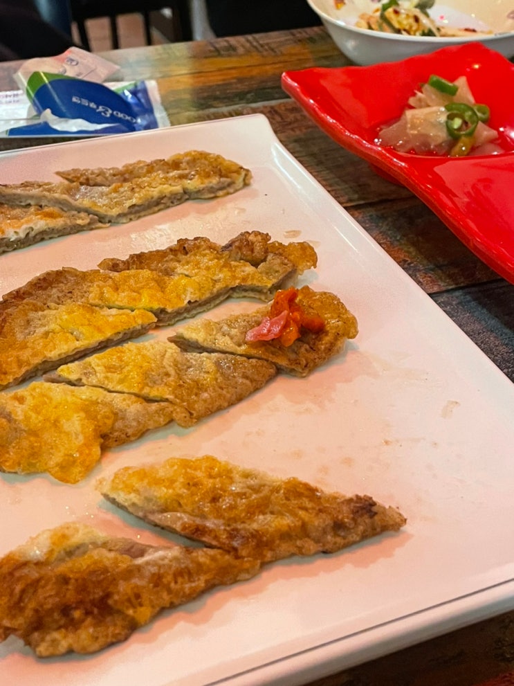 부산 사상술집 육전맛집 육전 구워주는 이모카세 맹여사육전육회 본점 네이버 블로그