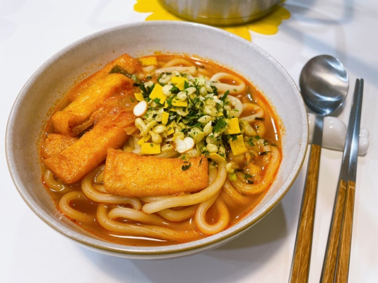 일상요리일기 투다리 김치우동 보다 맛있는 초간단 얼큰한 김치우동 김치우동 레시피 네이버 블로그