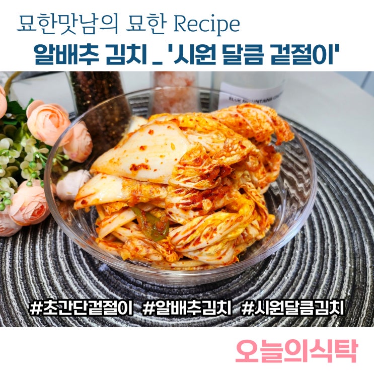 초간단 배추 1포기 양념 시원하고 달큼한 겉절이 알배추 김치 담그는 법 네이버 블로그