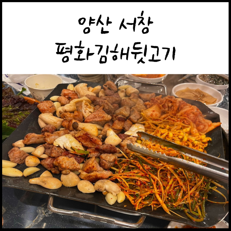 양산 서창 고깃집 추천 구워서 주는 가성비 좋은 평화 김해 뒷고기 네이버 블로그