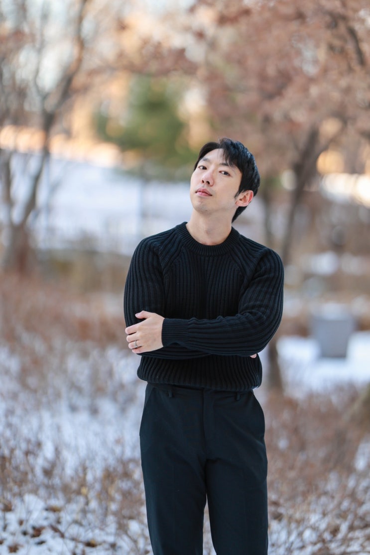 남자 니트 코디 겨울 데일리룩 나인제트 머슬핏 니트 짐웨어 추천 네이버 블로그
