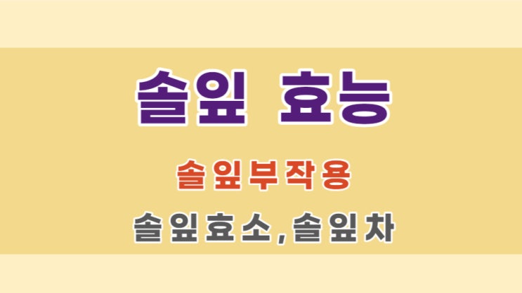 솔잎 효소 효능 부작용 보관법 솔잎차 만드는 법 네이버 블로그