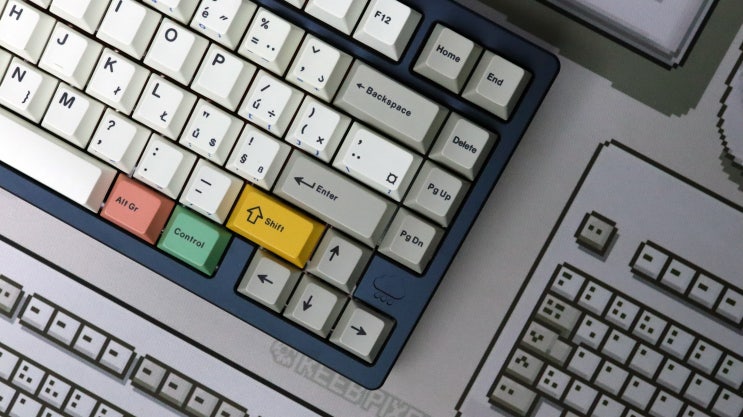 WOB Rainy75 Deep Blue, 레이니75 딥블루 & 부추 키캡 : 네이버 블로그