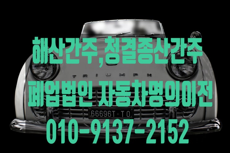 해산간주법인자동차명의이전청산종결간주법인자동차명의이전폐업법인자동차명의이전폐업법인자동차말소등록 네이버 블로그