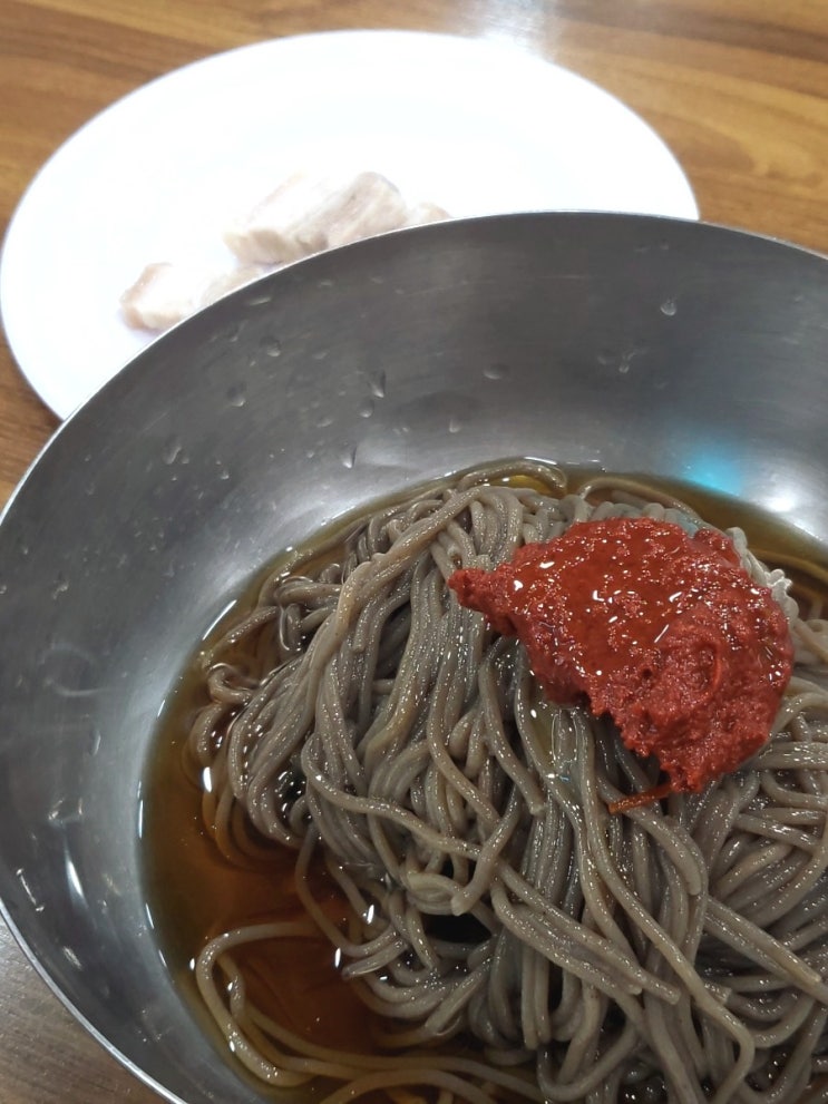 성시경 먹을 텐데 맛집 답십리 성천막국수 비빔막국수 제육 후기 네이버 블로그