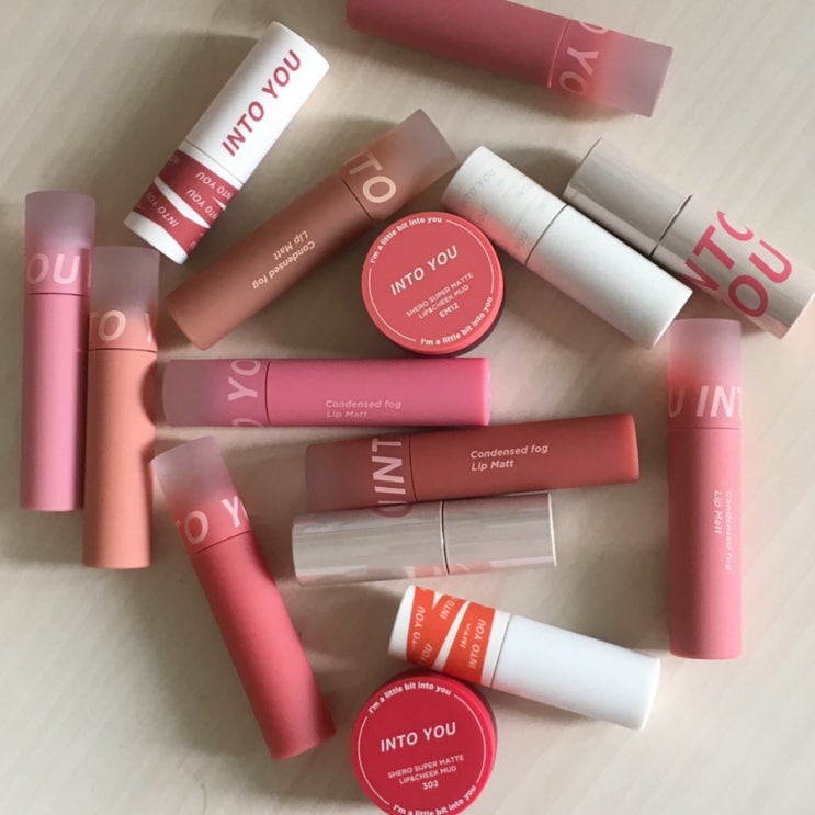 알리익스프레스 인투유 립 INTO YOU 틴트 발색 후기/C01~C08/C2, N2/EM06, EM08, EM112/EM12, 302 : 네이버 블로그