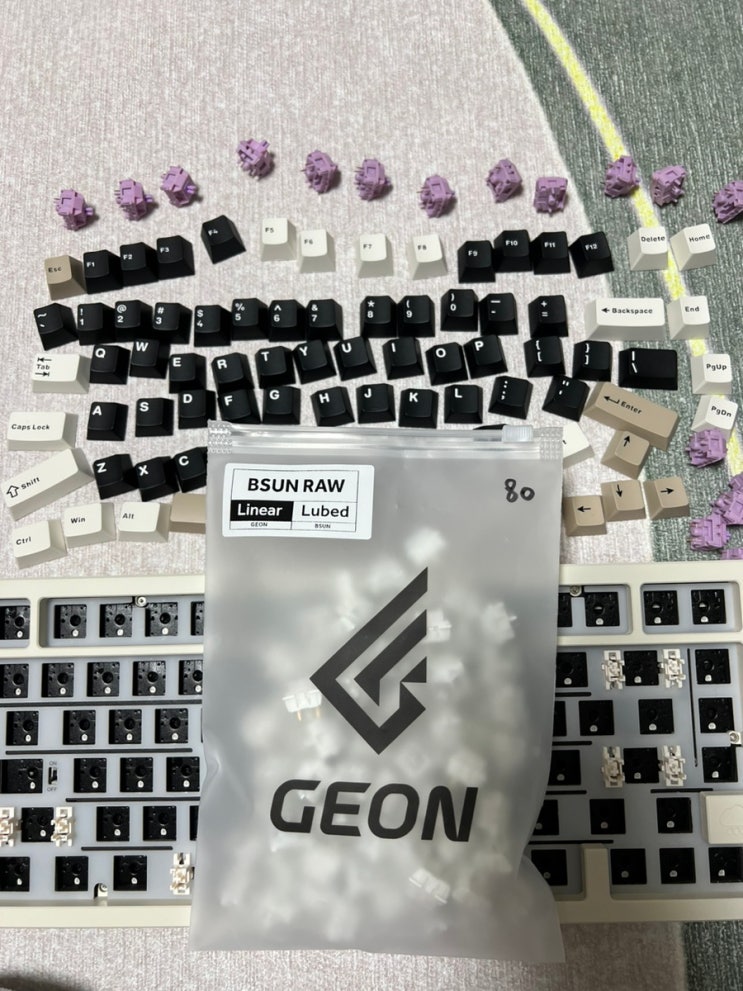 [키보드] 레이니75 + 비선로우(BSUN RAW) 스위치 교체, 소리비교 리뷰 : 네이버 블로그