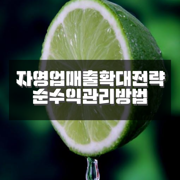자영업매출 확대전략 및 순수익관리방법 네이버 블로그