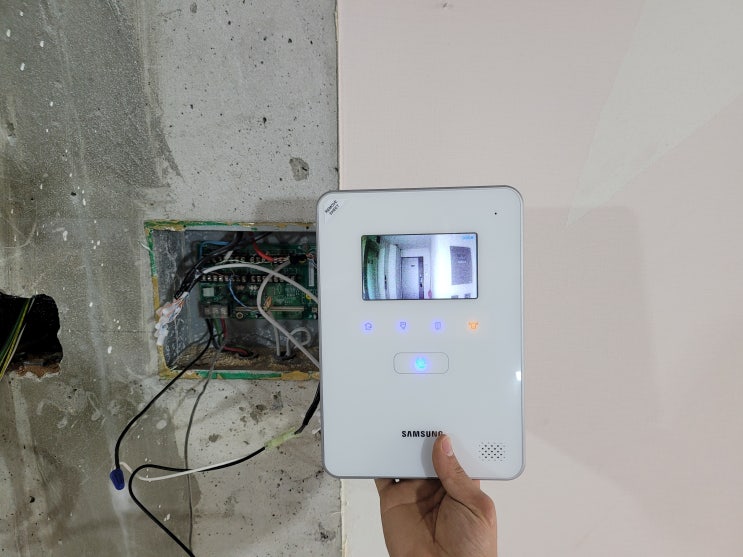 용인 기흥구 상하동 강남마을9단지 한라비발디 삼성비디오폰 sht-3625amw 설치 : 네이버 블로그