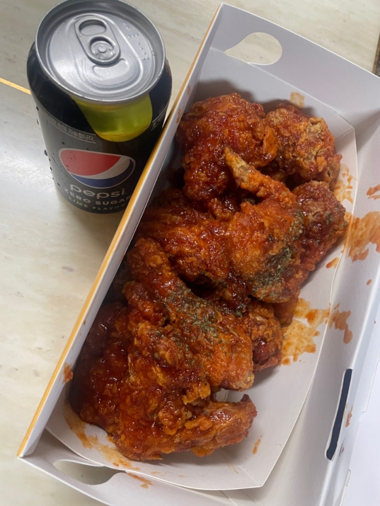 임당산모도 걱정없이 먹을 수있는 치킨플러스 제로슈가 양념치킨🍗혈당비교 네이버 블로그