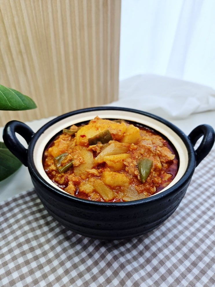 백종원 감자 짜글이 스팸 고추장 감자찌게 만드는법 고추장찌개 레시피 네이버 블로그