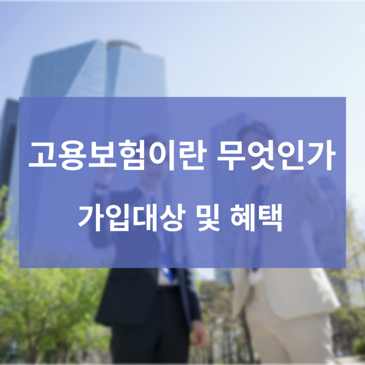 13 고용보험이란 무엇인가 고용보험 뜻 가입대상 및 혜택 특징까지 네이버 블로그
