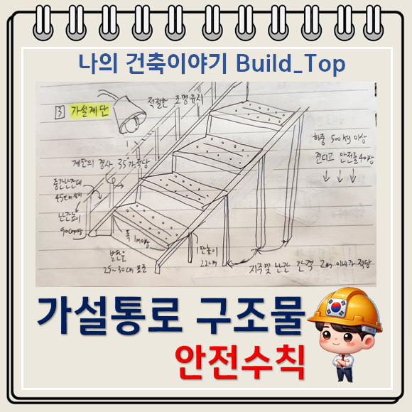가설통로 구조물 작업발판 경사로 가설계단 설치기준 안전수칙 건설안전기사 네이버 블로그