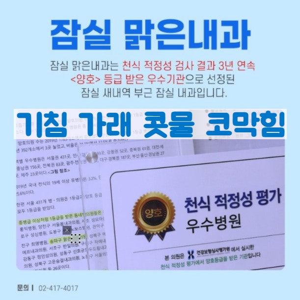 기침 가래 열 없이 콧물 코막힘까지 네이버 블로그