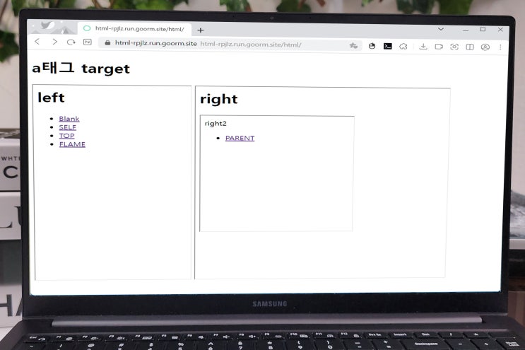 html a태그 target 속성 blank self parent top : 네이버 블로그