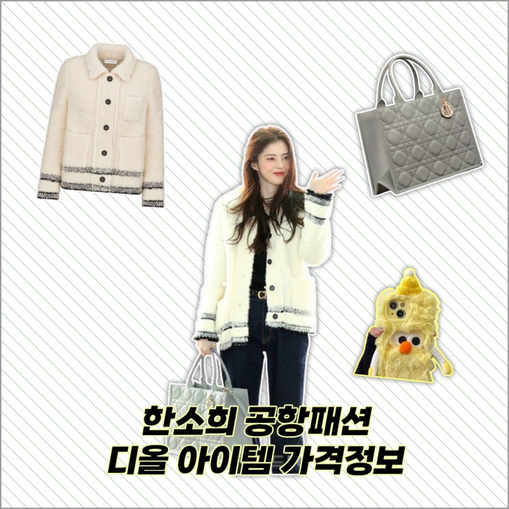 한소희 공항패션 디올 가방 벨트 청바지 폰케이스 자켓 가디건 아이템 가격 총 얼마 네이버 블로그